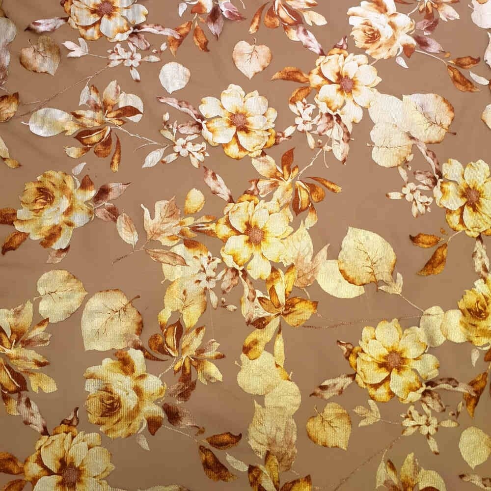 Foil Printed Power Mesh – Floral | Curtain Dream