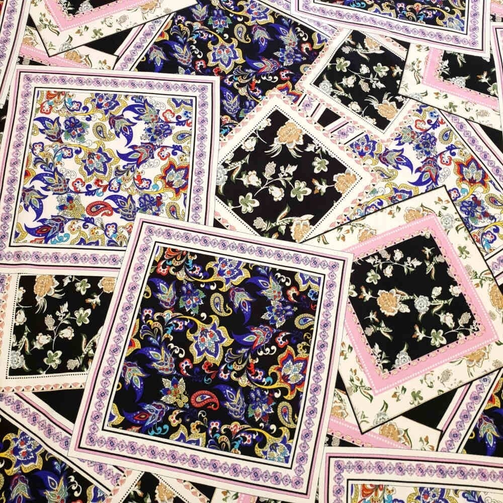 Designer Scarf Prints – Black | Curtain Dream