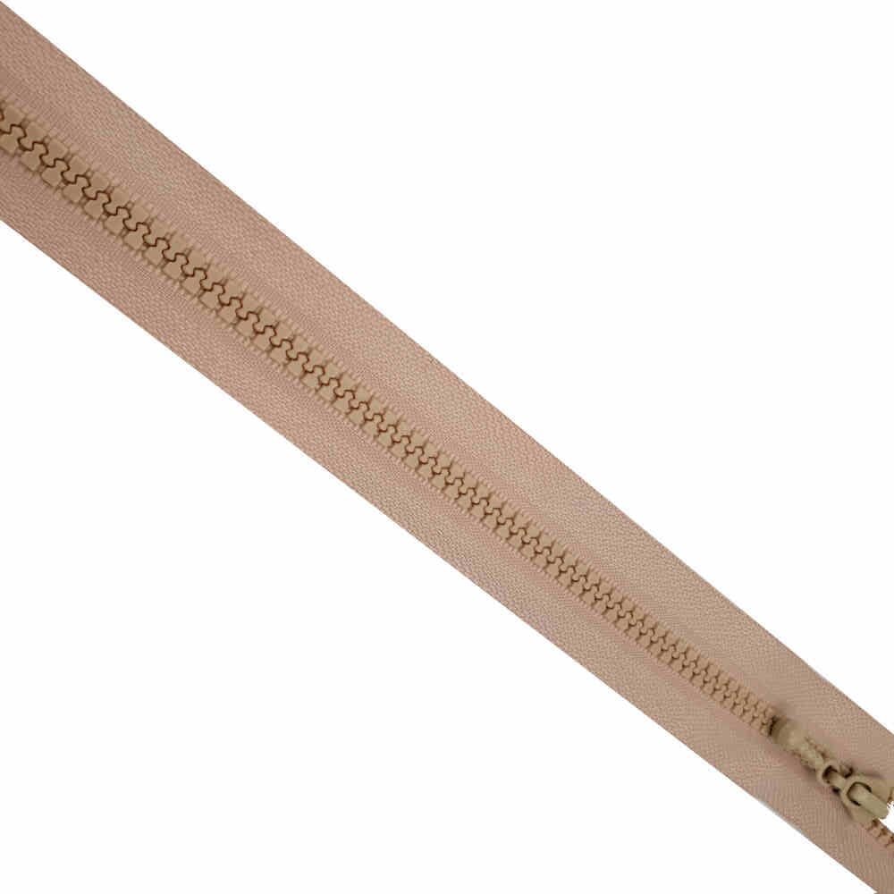 Chunky Open End Zips – Beige | Curtain Dream