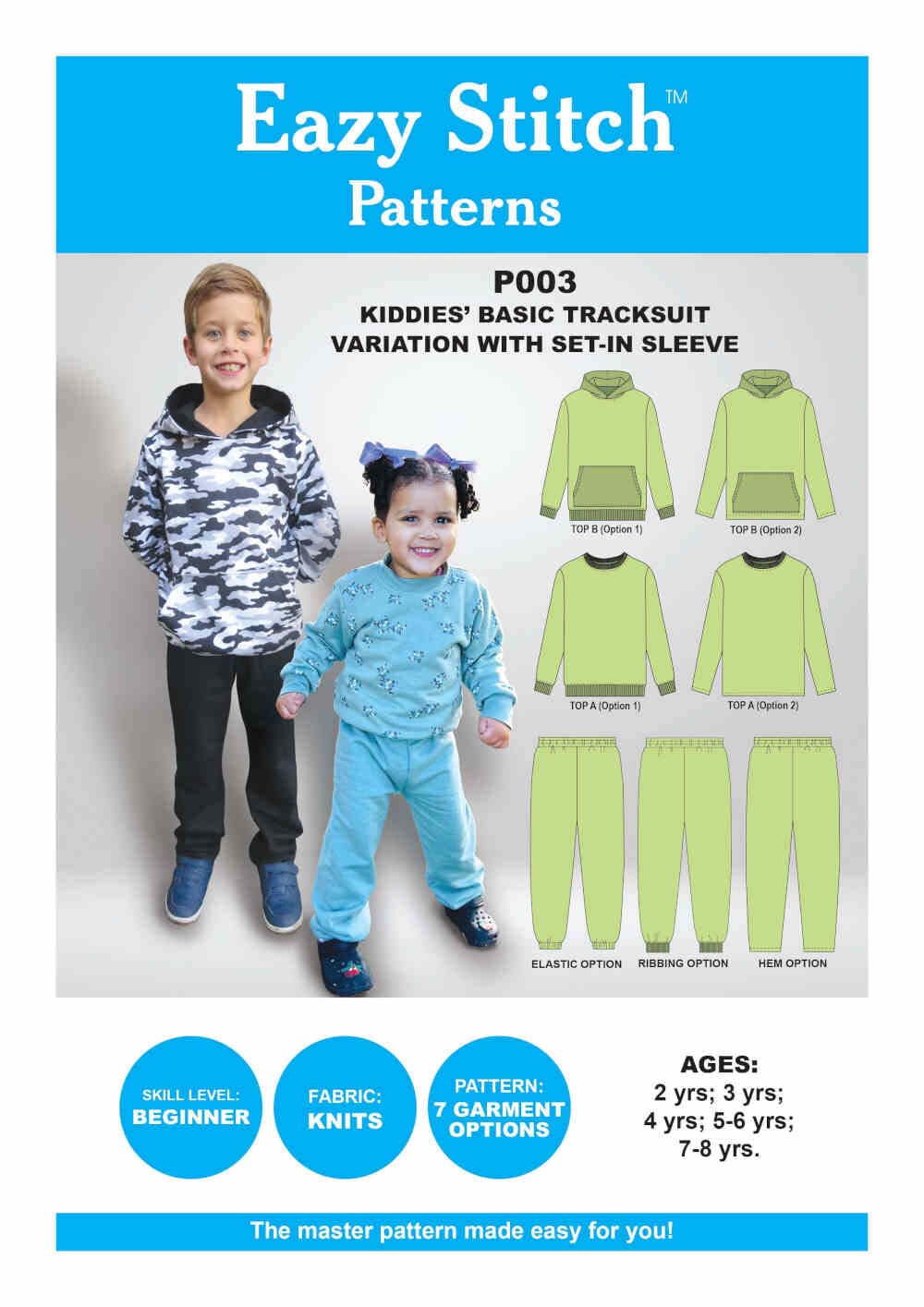 Patterns – Kiddies’ Basic Tracksuit – P003 | Curtain Dream