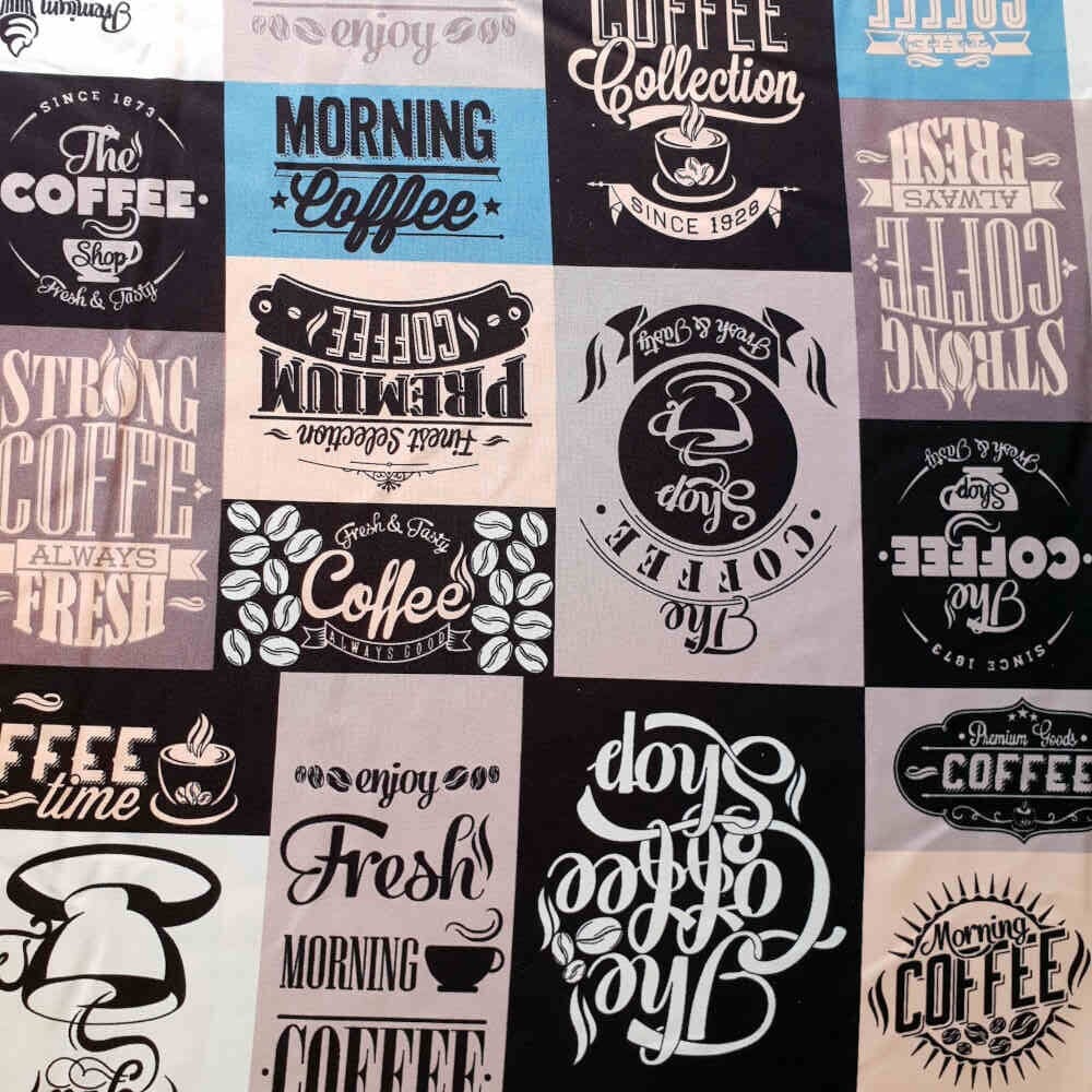 Printed Mini-Matt – Coffee – Grey | Curtain Dream