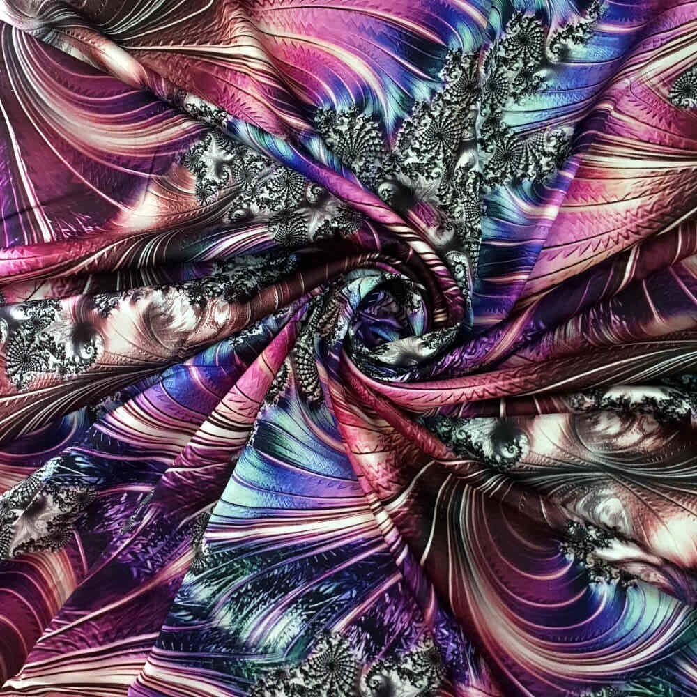 Techni Colored Armani Satin – Abstract | Curtain Dream