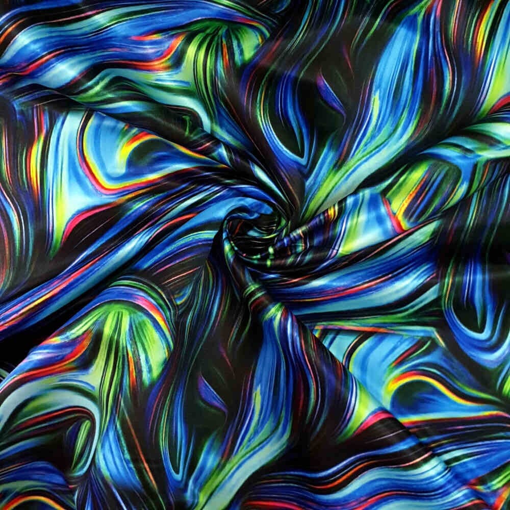 Techni Colored Armani Satin – Abstract | Curtain Dream