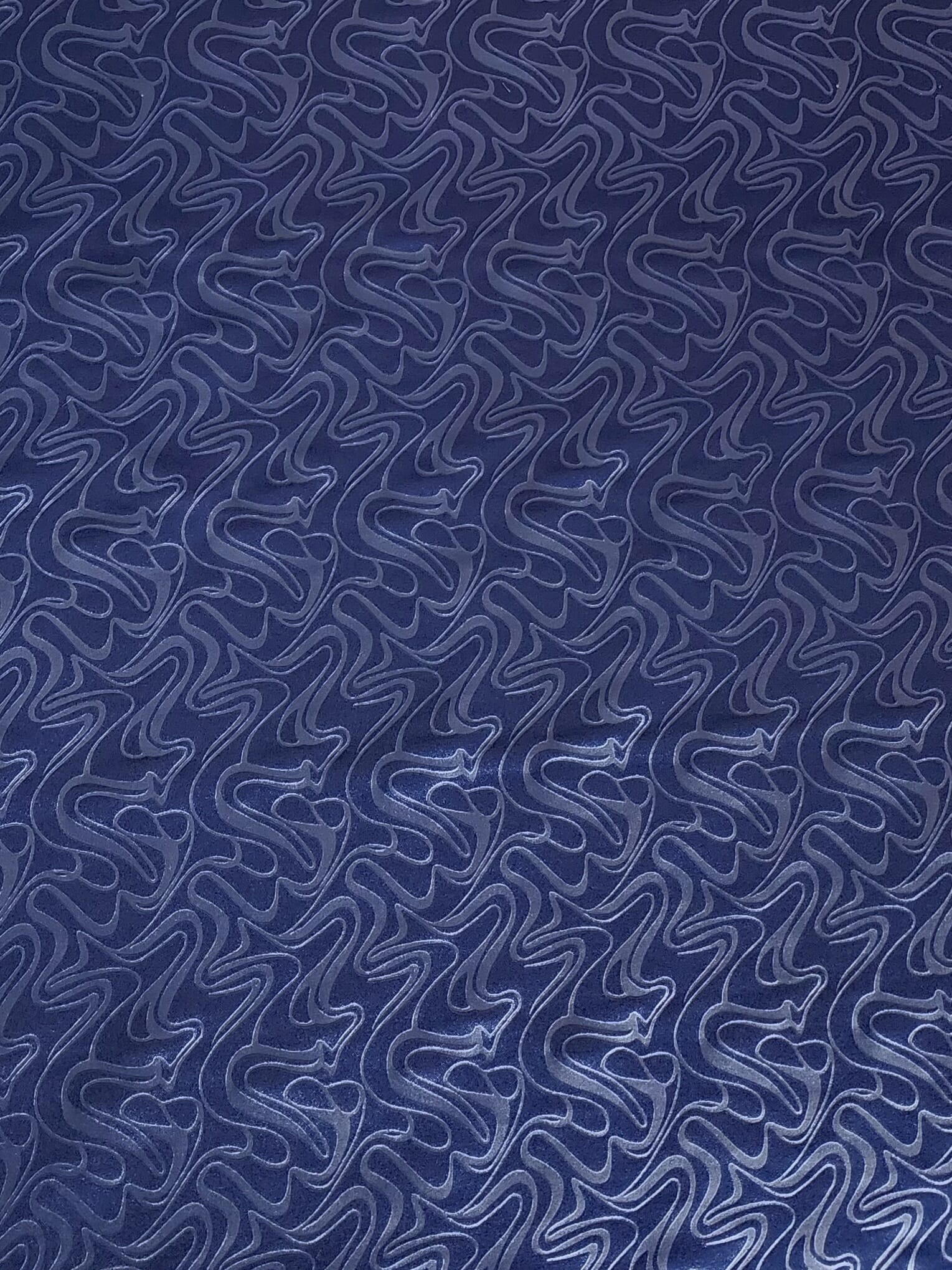 Embossed Duchess Satin – Navy Blue | Curtain Dream
