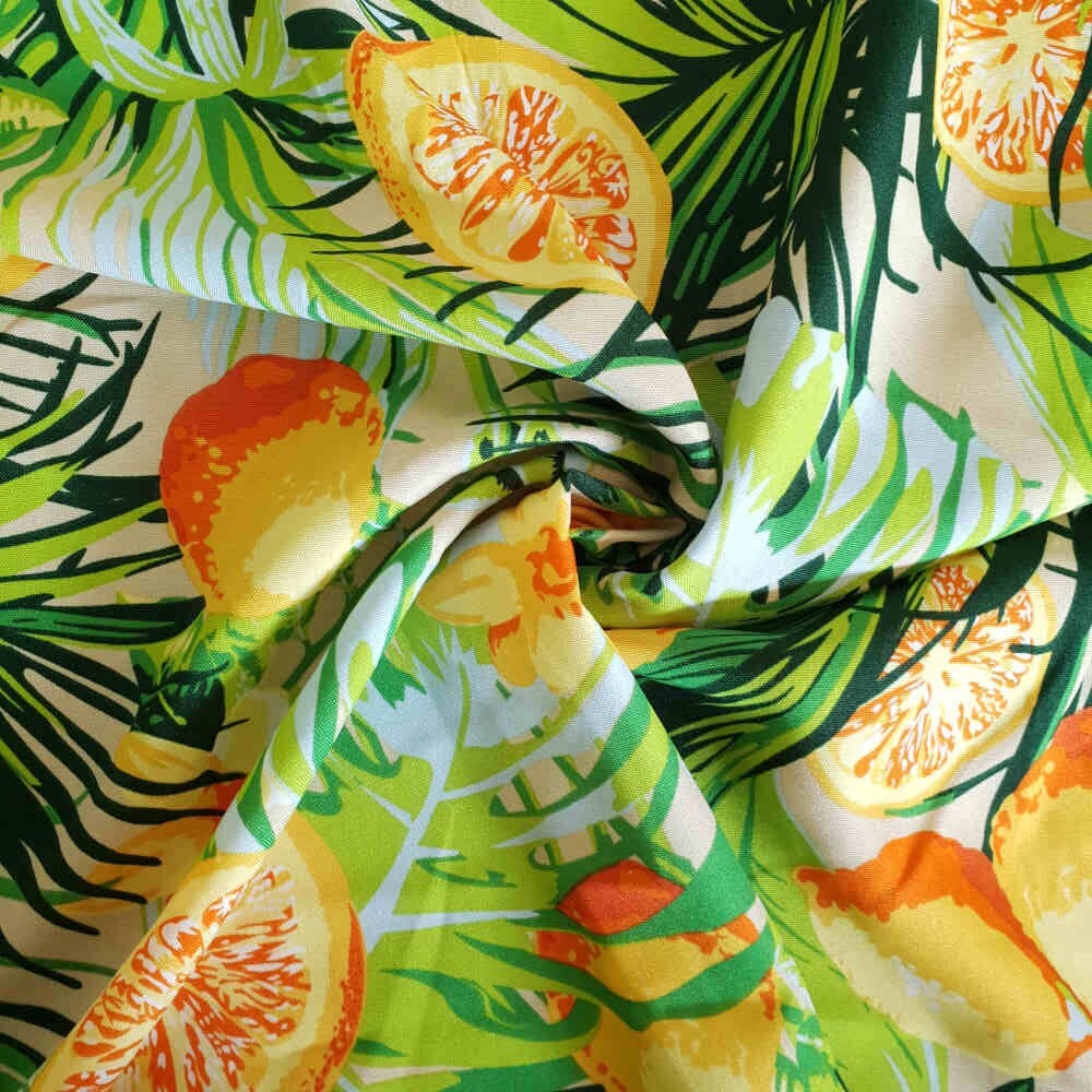 Printed Mini-Matt – Citrus – Stone | Curtain Dream