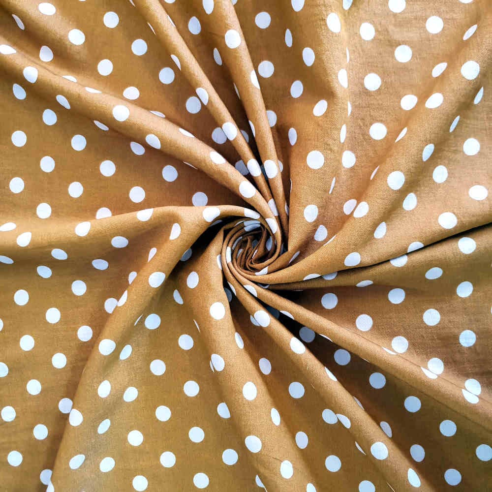 Dots – Mustard & White | Curtain Dream