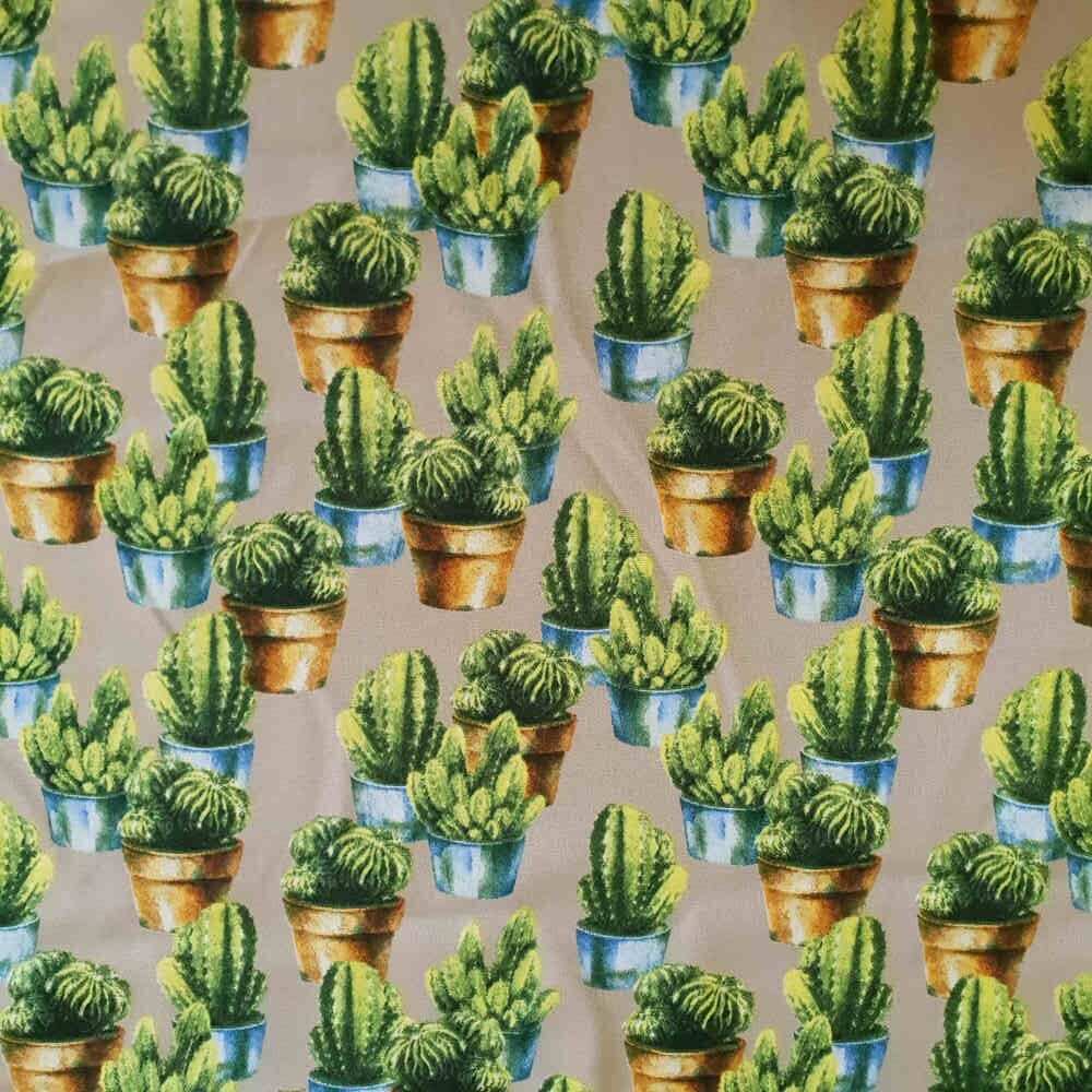 Printed Mini-Matt – Succulents – Stone | Curtain Dream