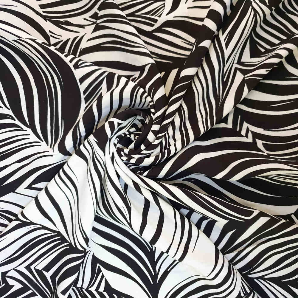 Printed Rayon Poplin – Leaves | Curtain Dream