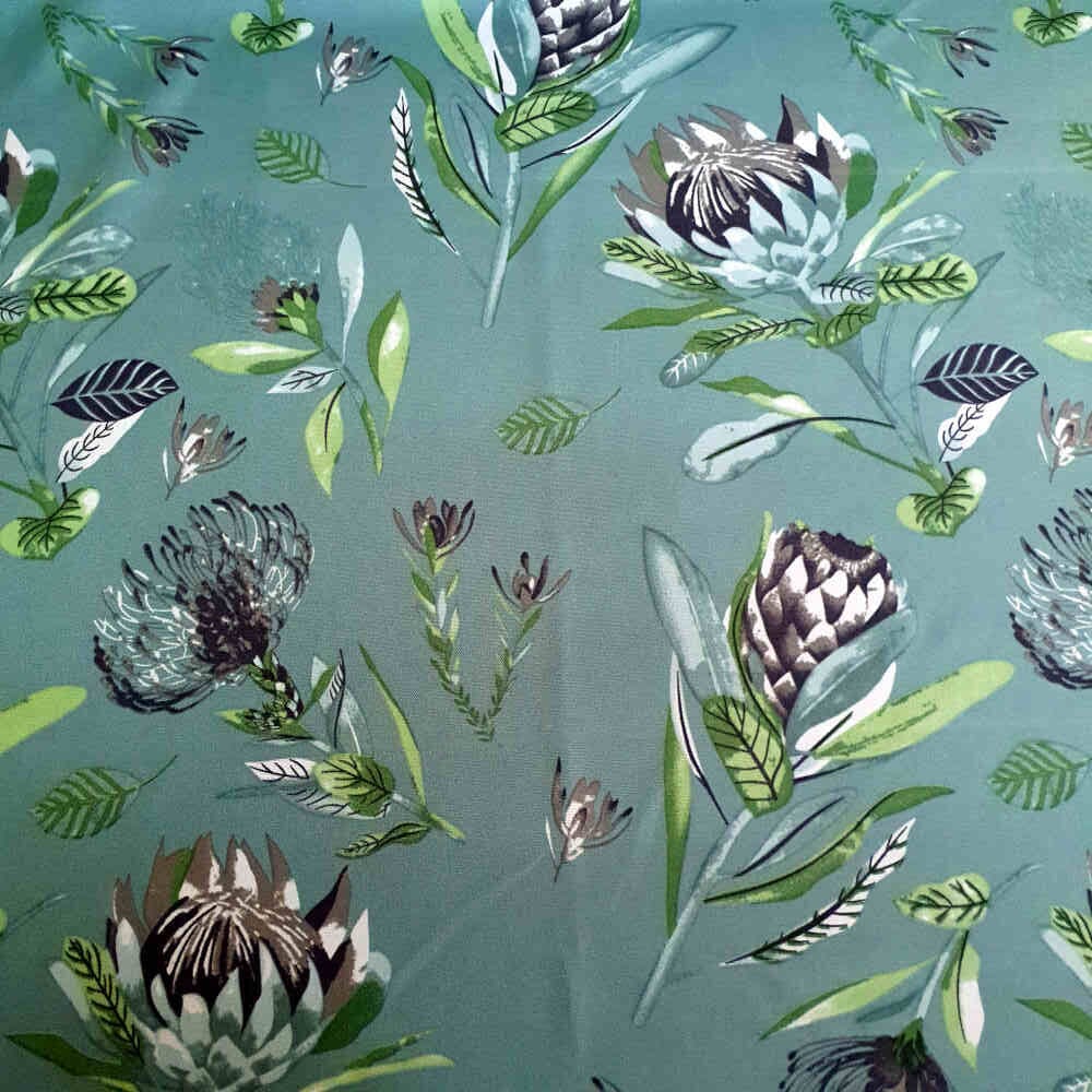 Printed Mini-Matt – Protea – Sage | Curtain Dream