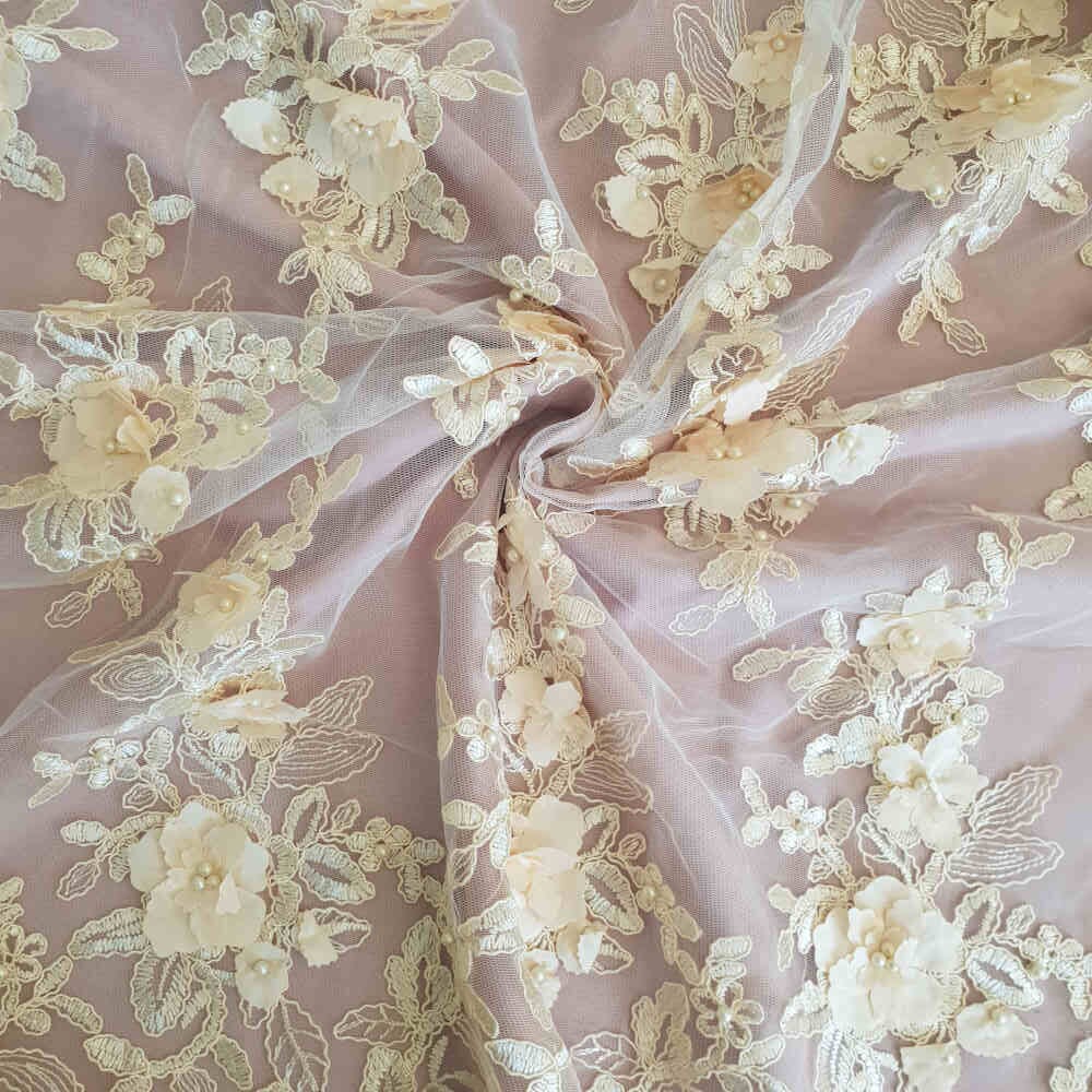 Fancy Corded Tulle – Cream | Curtain Dream