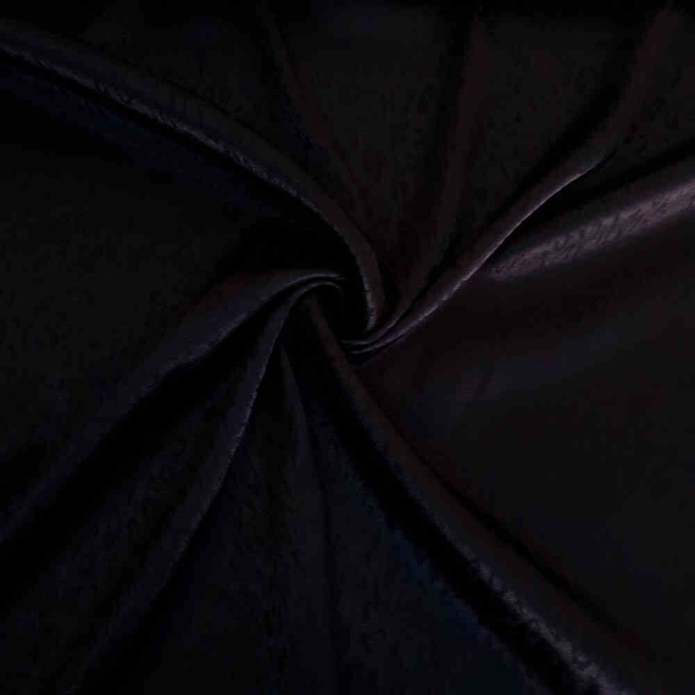 Embossed Satin – Black | Curtain Dream
