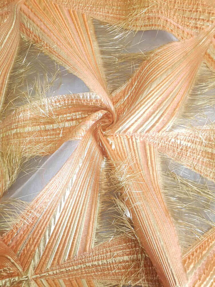 Metallic Brocade – Orange | Curtain Dream