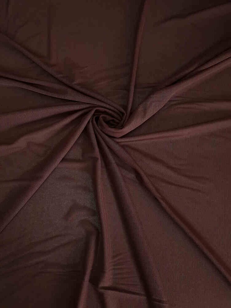 Plain Power Mesh – Chocolate Brown | Curtain Dream