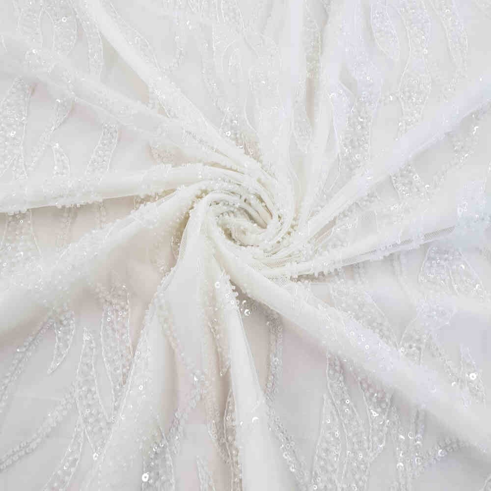 Embellished Evening Tulle – Ivory | Curtain Dream