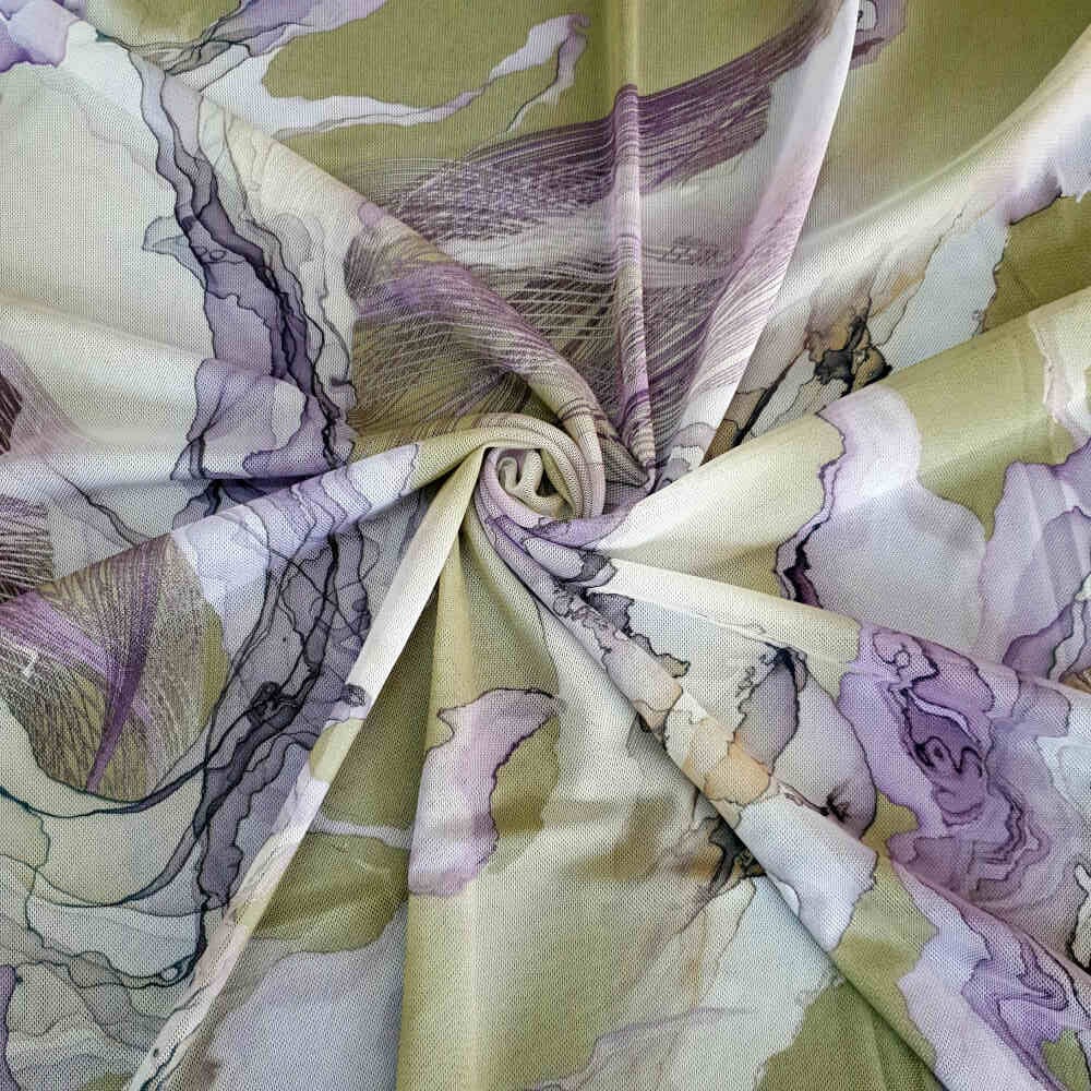 Printed Power Mesh – Abstract | Curtain Dream