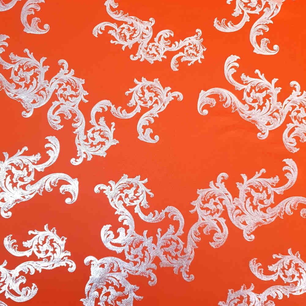 Foil Look Scuba – Orange | Curtain Dream