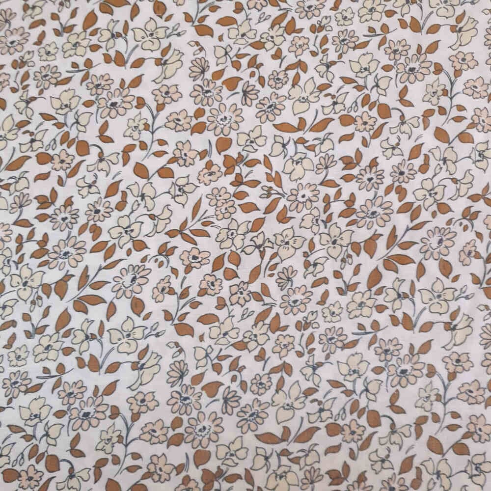 Shimmer Print – Floral – Brown | Curtain Dream