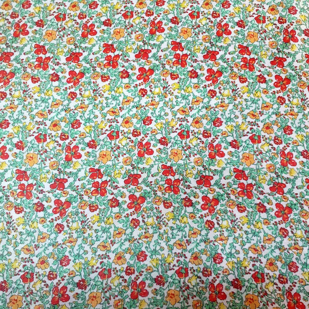 Shimmer Print – Floral – Red | Curtain Dream