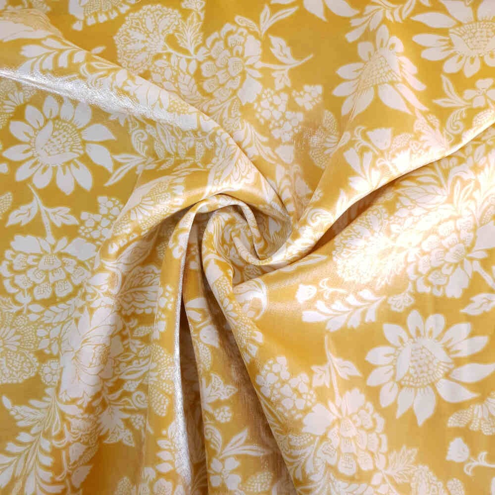 Shimmer Print – Floral – Mustard | Curtain Dream