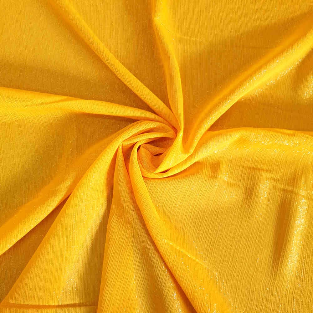 Yoryu Metallic Chiffon – Mustard | Curtain Dream