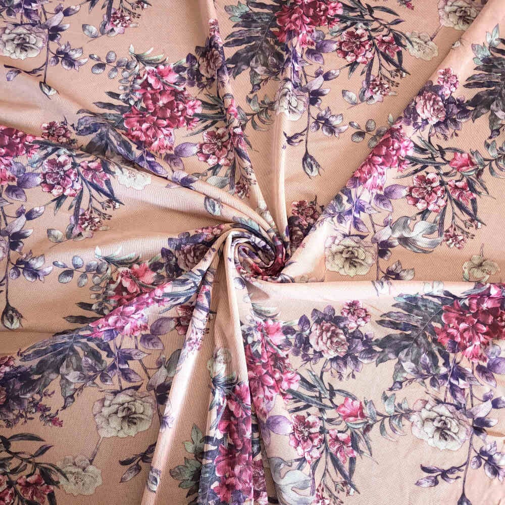 Printed Power Mesh – Floral | Curtain Dream