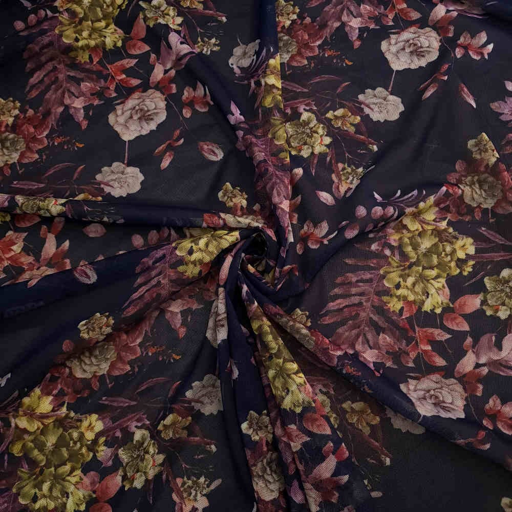 Printed Power Mesh – Floral | Curtain Dream