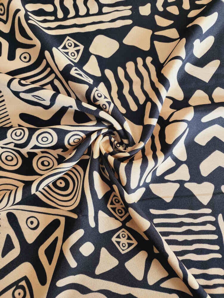 Printed Mini-Matt – Abstract – Beige | Curtain Dream