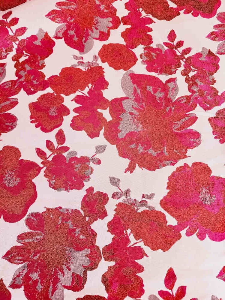 Rose Brocade – Cerise Pink | Curtain Dream
