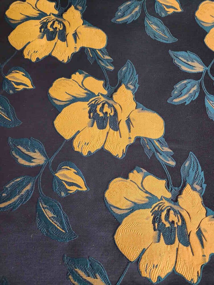 Rose Brocade – Mustard | Curtain Dream