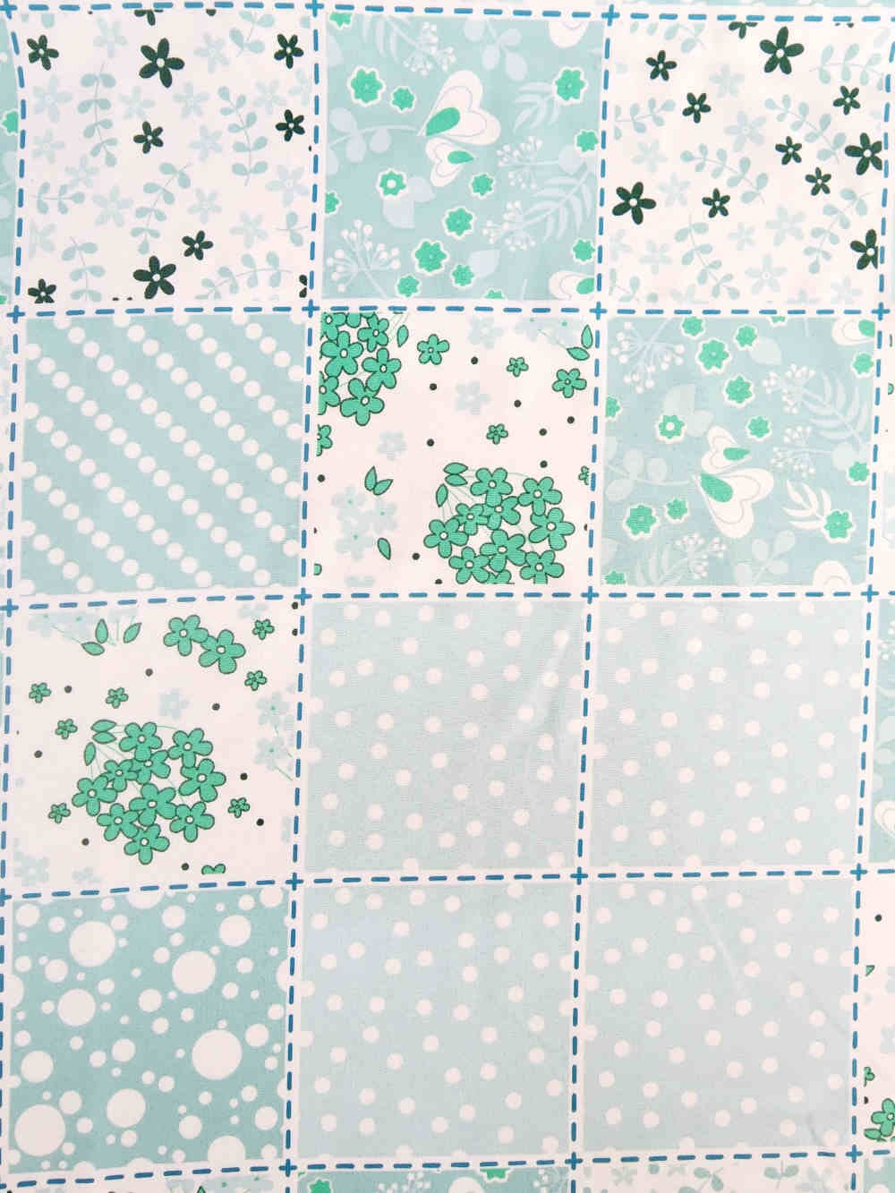 Printed Mini-Matt – Floral – Mint | Curtain Dream