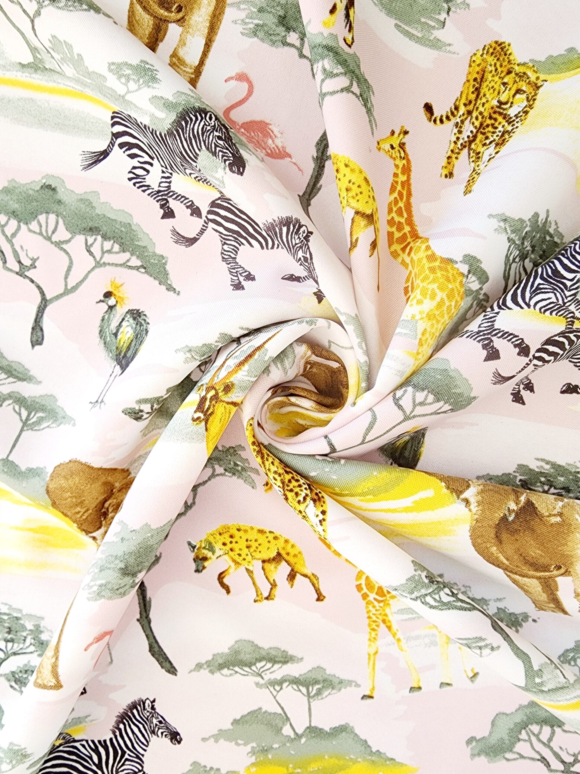 Printed Mini-Matt – Wild Animals – Green | Curtain Dream