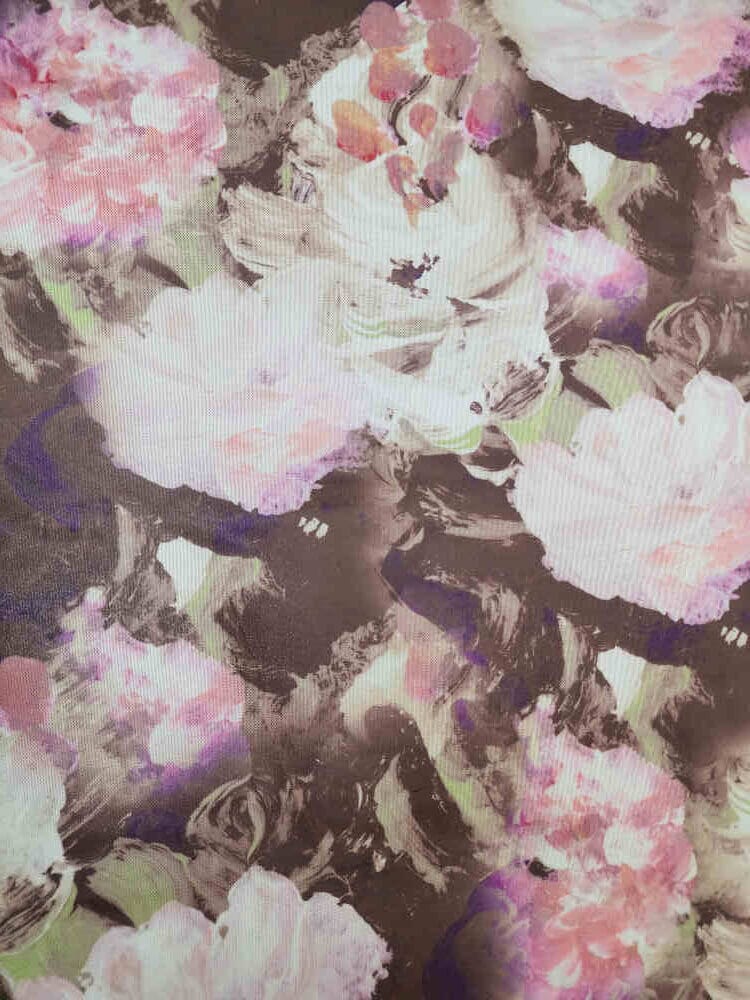 Printed Power Mesh – Floral – Multi-Colored | Curtain Dream