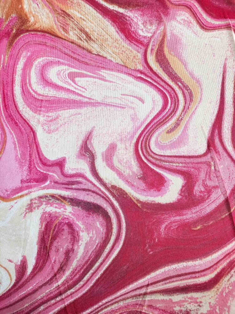 Printed Power Mesh – Abstract – Dusty Pink | Curtain Dream