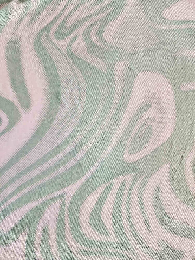 Printed Power Mesh – Abstract – Sage | Curtain Dream