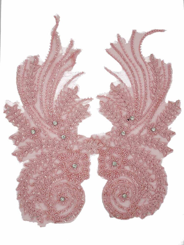 Applique Motifs – Dusty Pink – XDH3867 (1 x Pair) | Curtain Dream