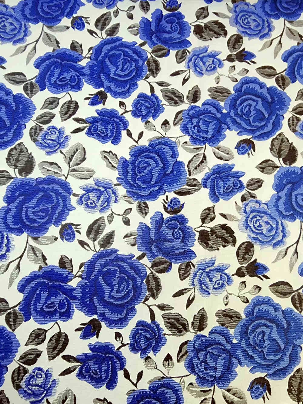 Rose Brocade – Royal Blue | Curtain Dream