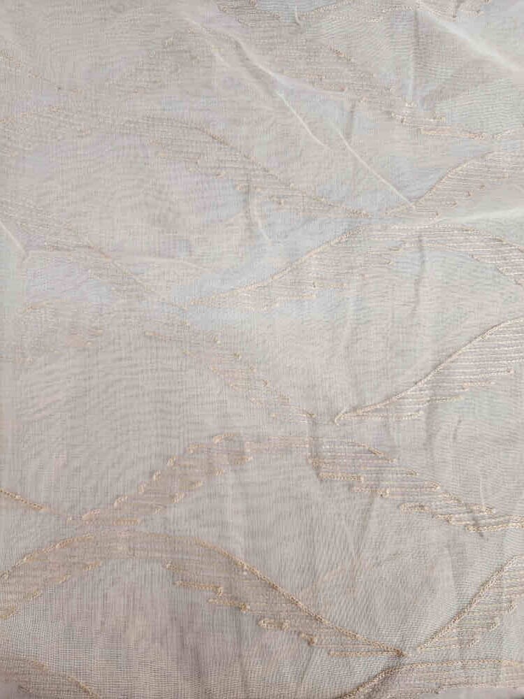 Embroidered Linen Voile – Beige | Curtain Dream