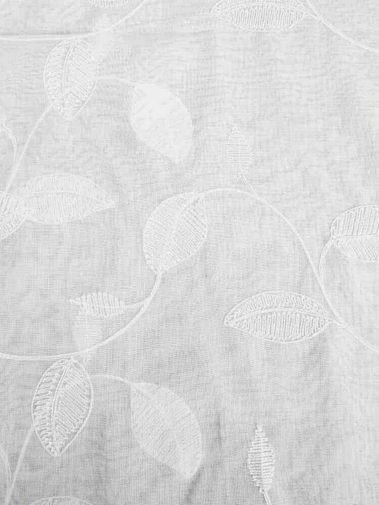 Embroidered Linen Voile – Cream | Curtain Dream