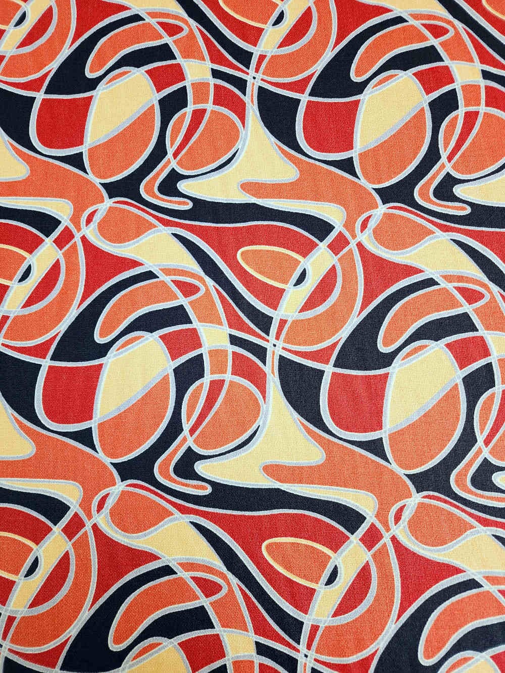 Imported Printed Linen – Rust | Curtain Dream