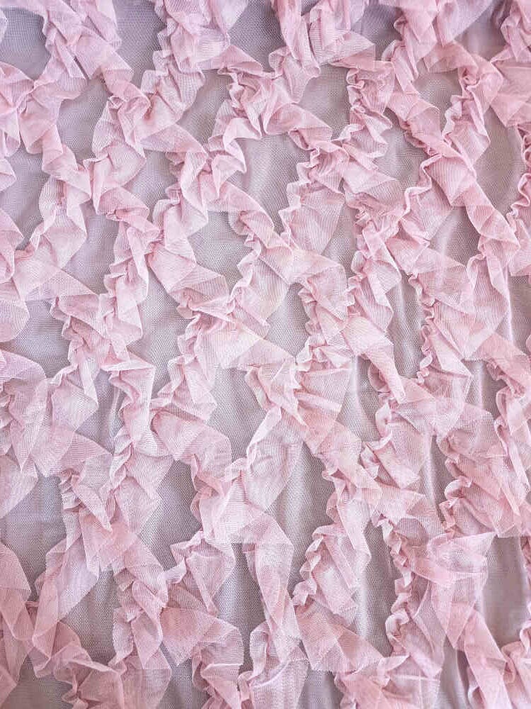 Ruffle Tulle – Dusty Pink | Curtain Dream