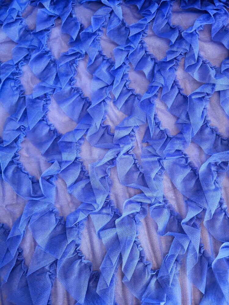 Ruffle Tulle – Royal Blue | Curtain Dream