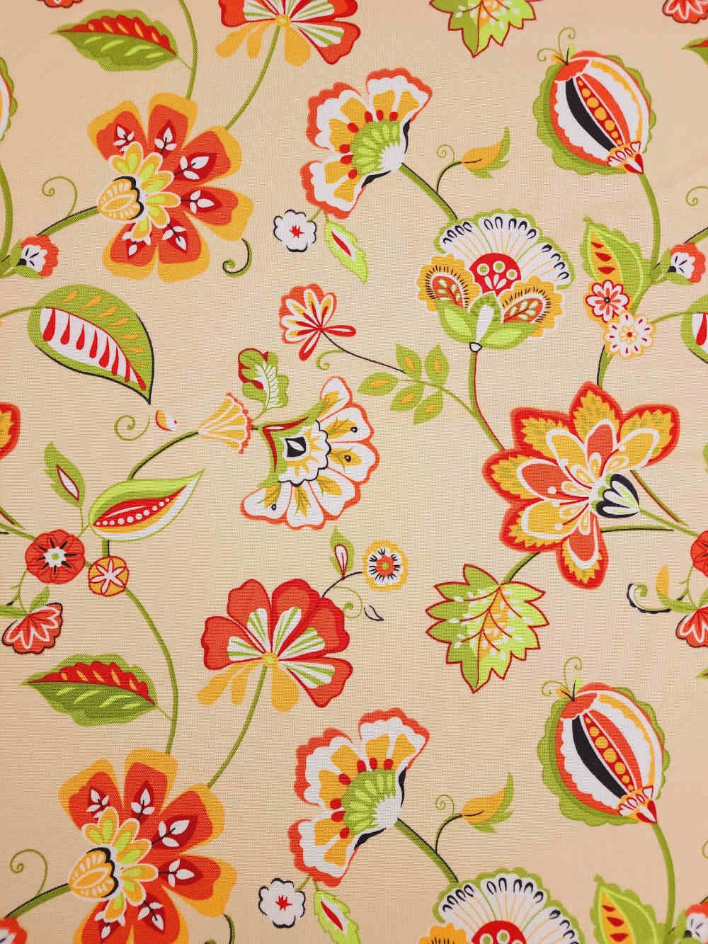 Printed Mini-Matt – Floral – Peach | Curtain Dream
