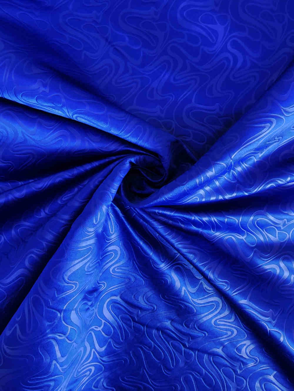 Embossed Duchess Satin – Royal Blue | Curtain Dream