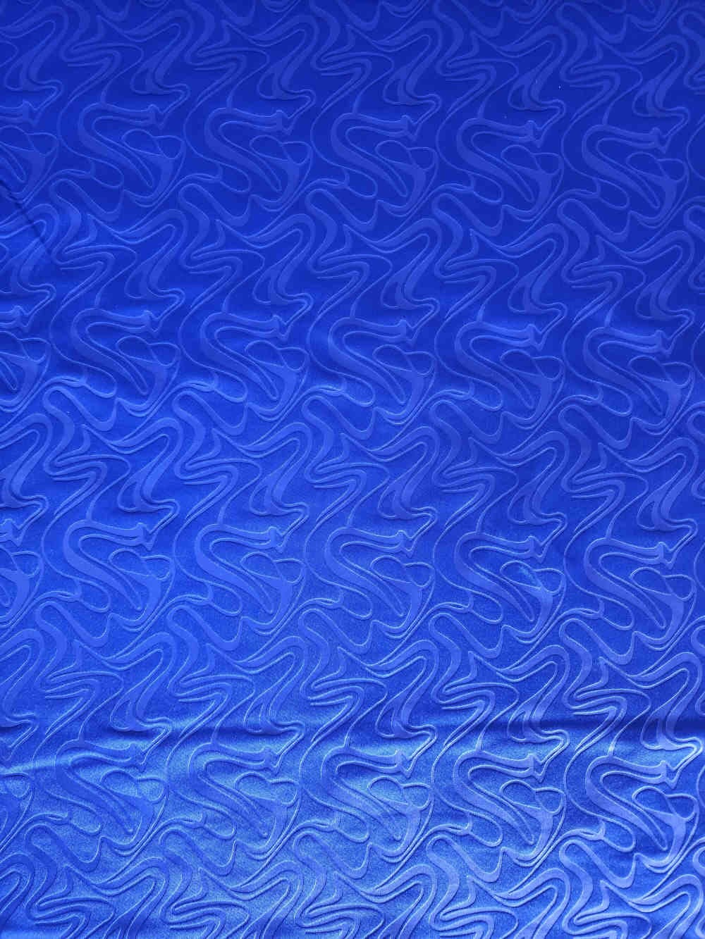 Embossed Duchess Satin – Royal Blue | Curtain Dream
