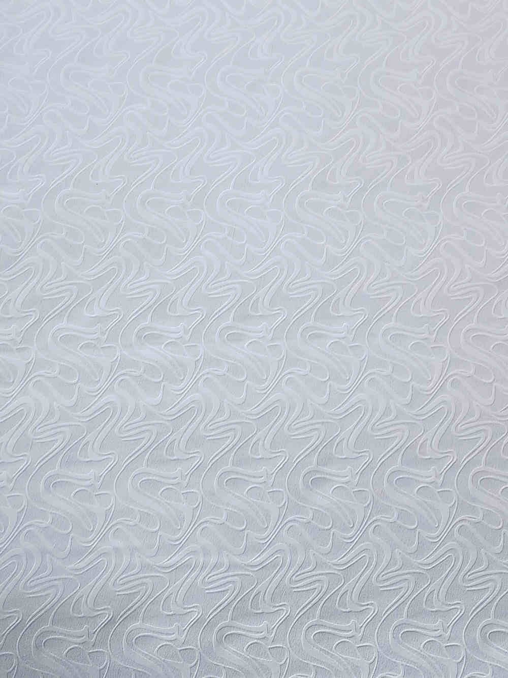 Embossed Duchess Satin – White | Curtain Dream