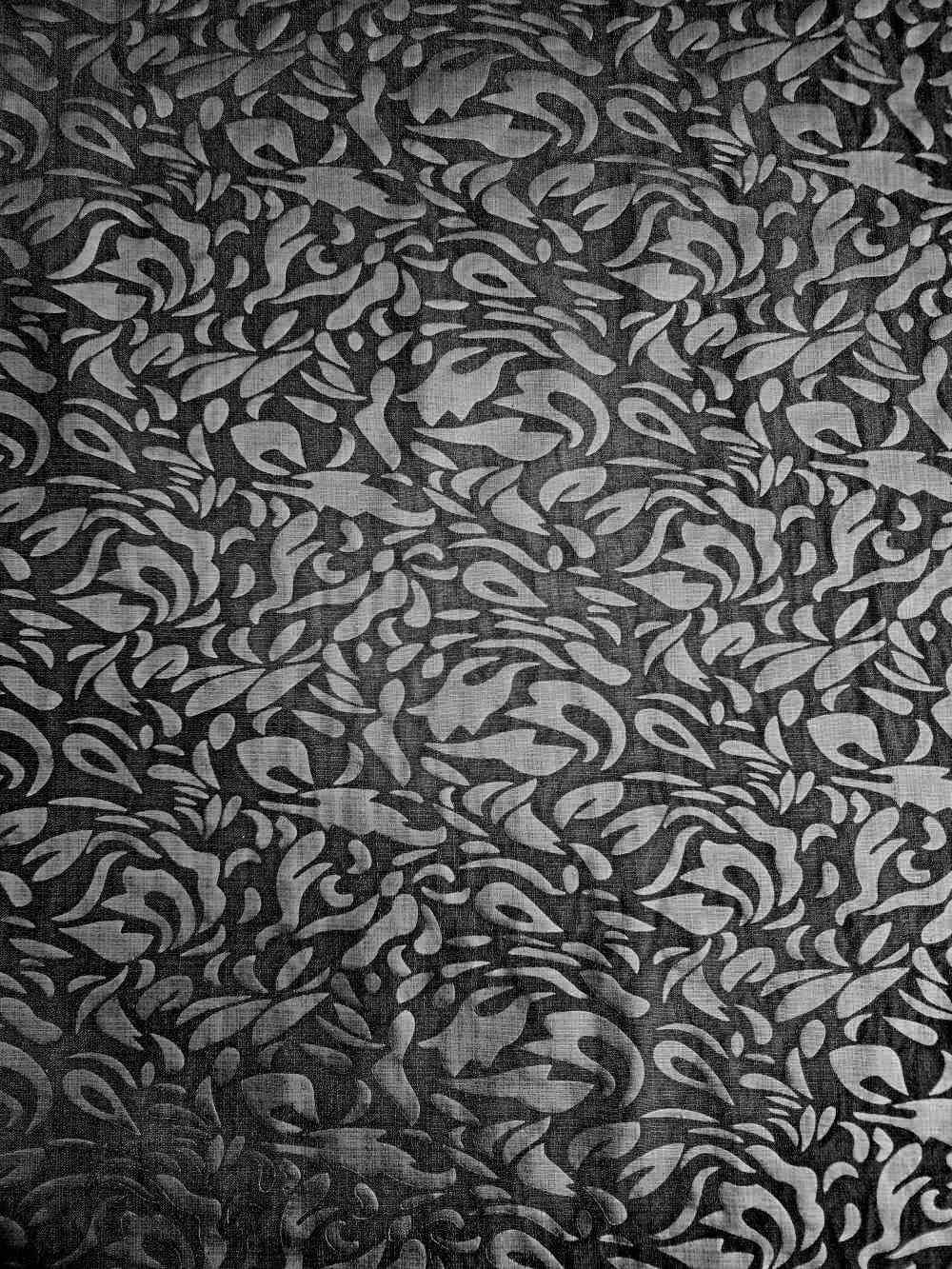 Embossed Jacquard Satin – Black | Curtain Dream