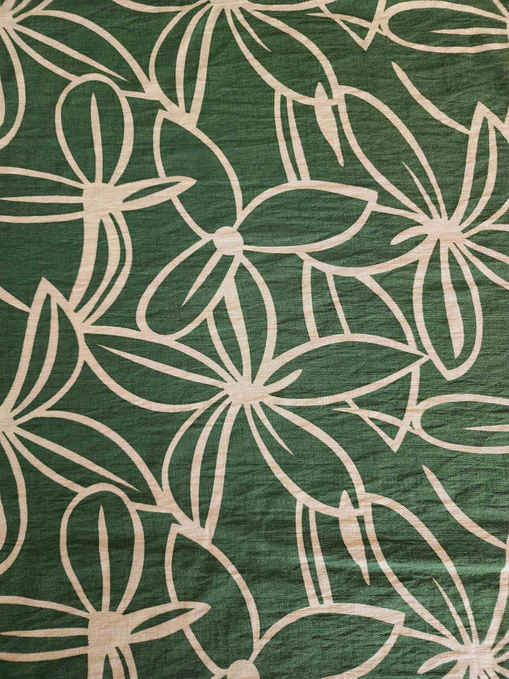 Printed Gause Linen – Bottle Green | Curtain Dream