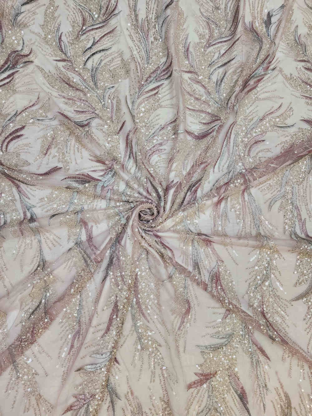 Two Tone Fern Tulle – Dusty Pink | Curtain Dream