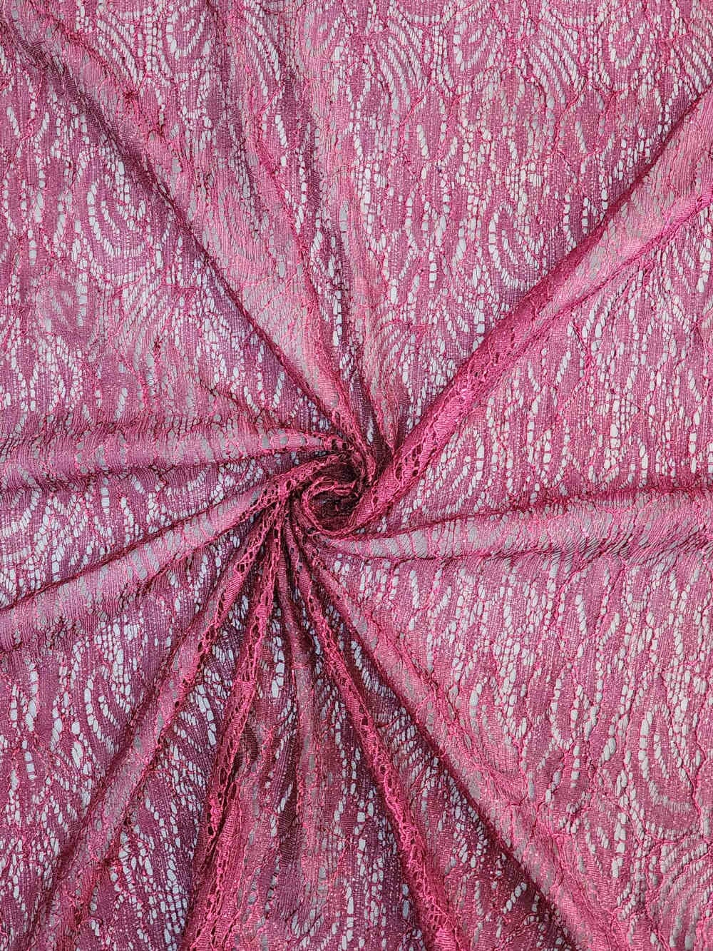 Metallic Crochet Lace – Maroon | Curtain Dream