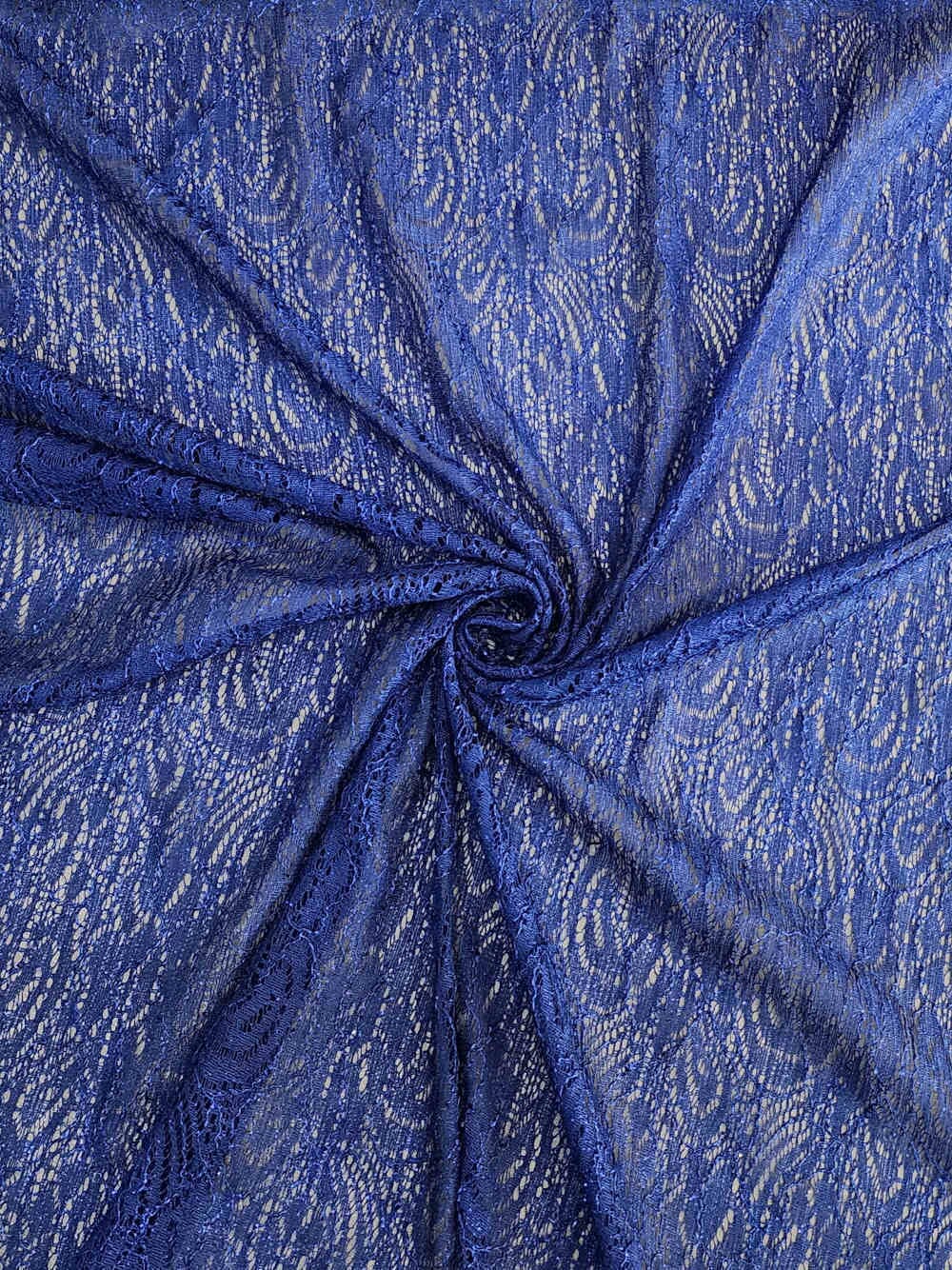 Metallic Crochet Lace – Royal Blue | Curtain Dream